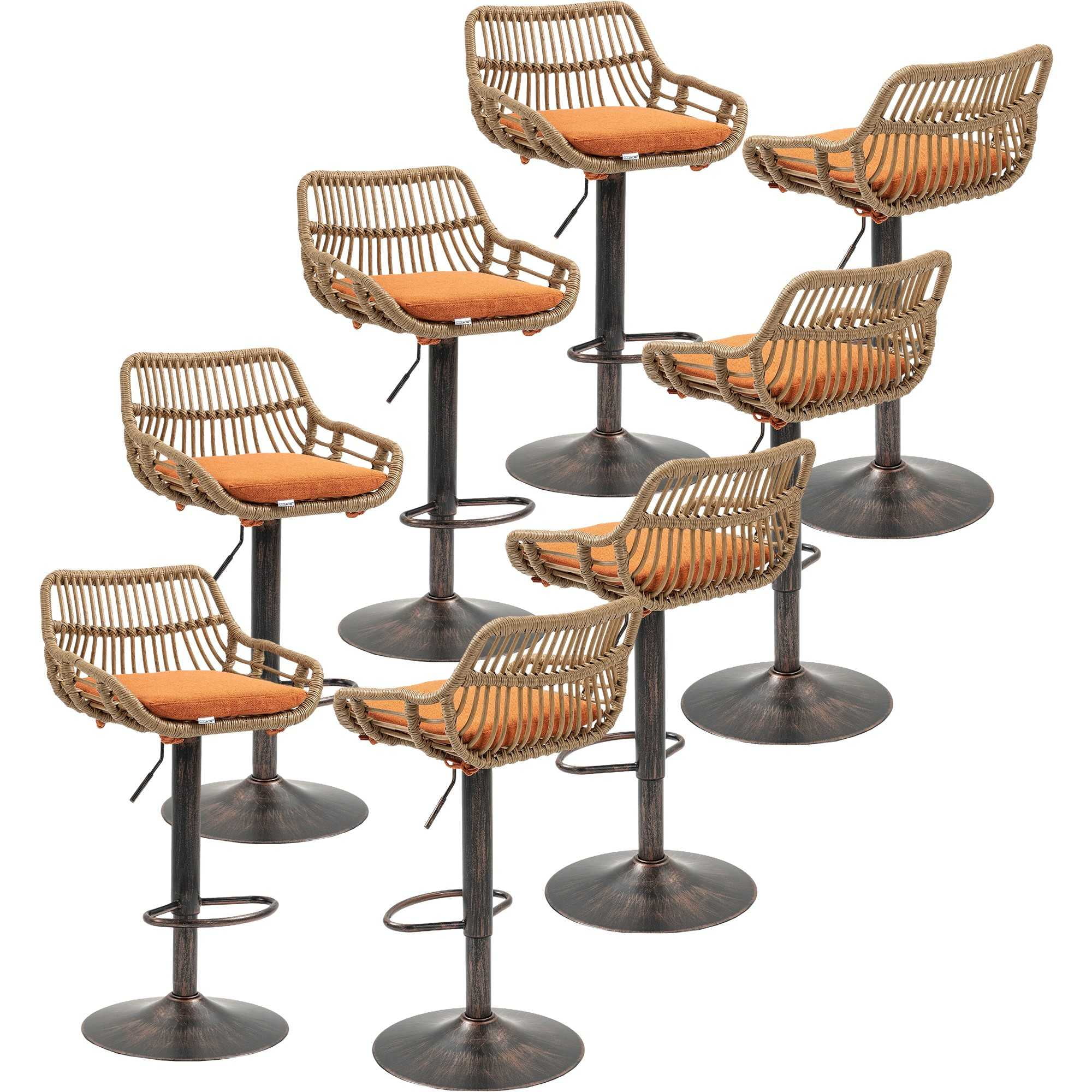 Vintage Kitchen Stool with Black Base, 360°Swivel Bar Stools ...