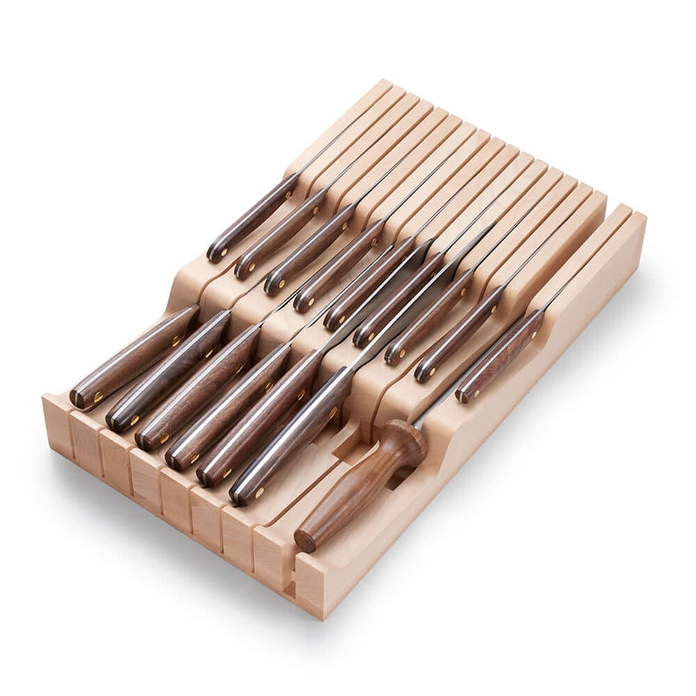 Vintage Knife 17-Piece In-Drawer Knife Block Set - Fine Edge - Walmart.com