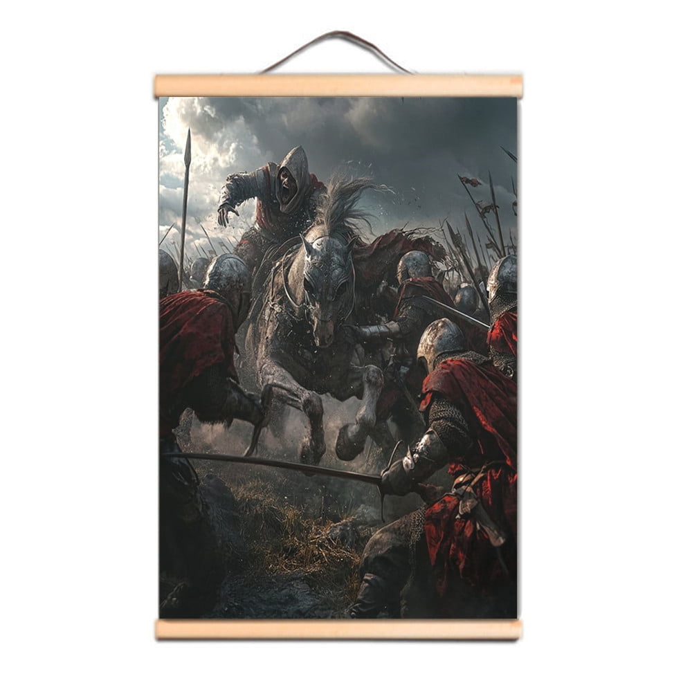 Vintage Knights Templar Posters and Prints Solid Wood Scroll Painting ...