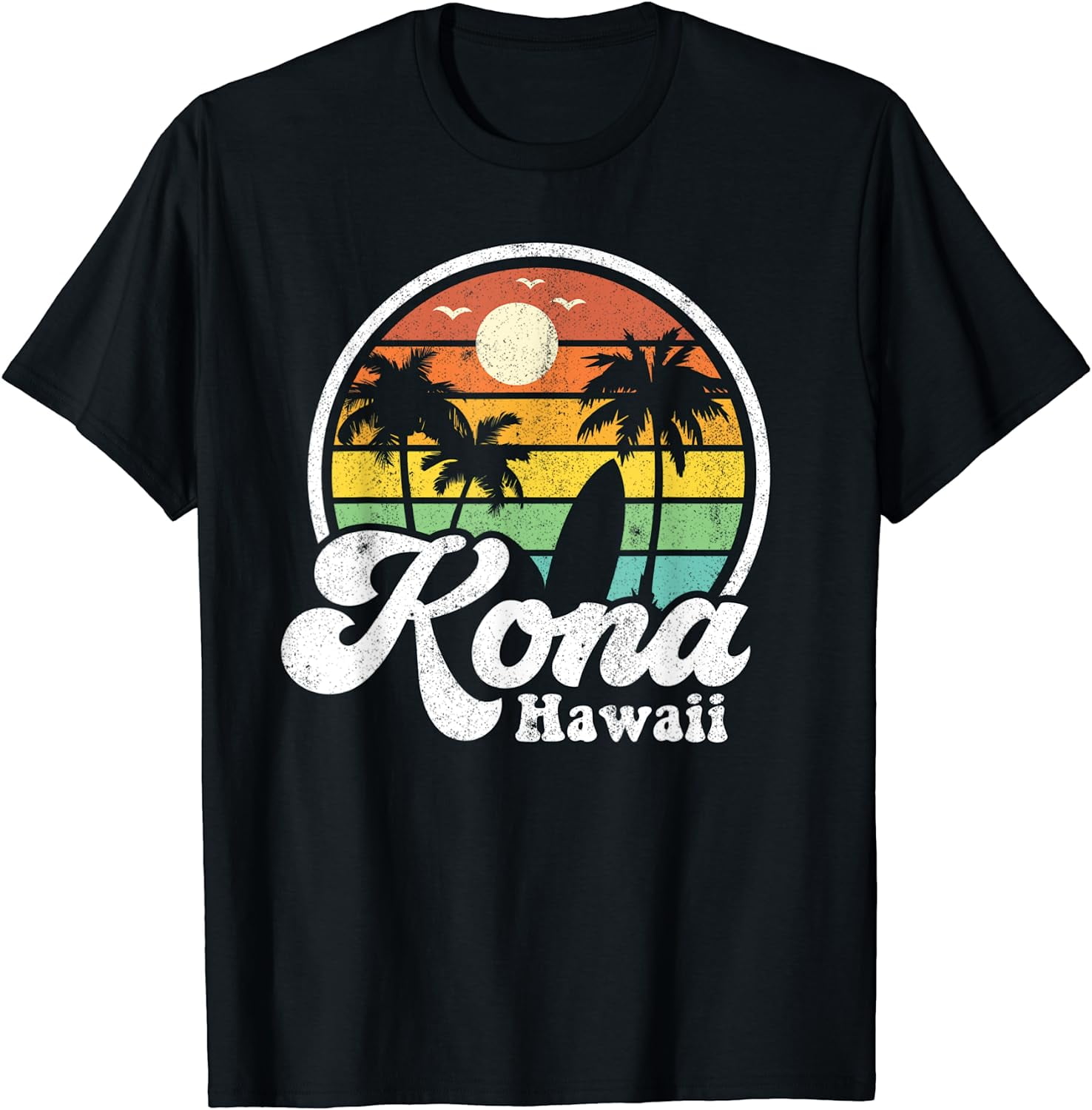 Vintage Kona Beach Hawaii Surf Hawaiian Surfing 70's Gift T-Shirt ...