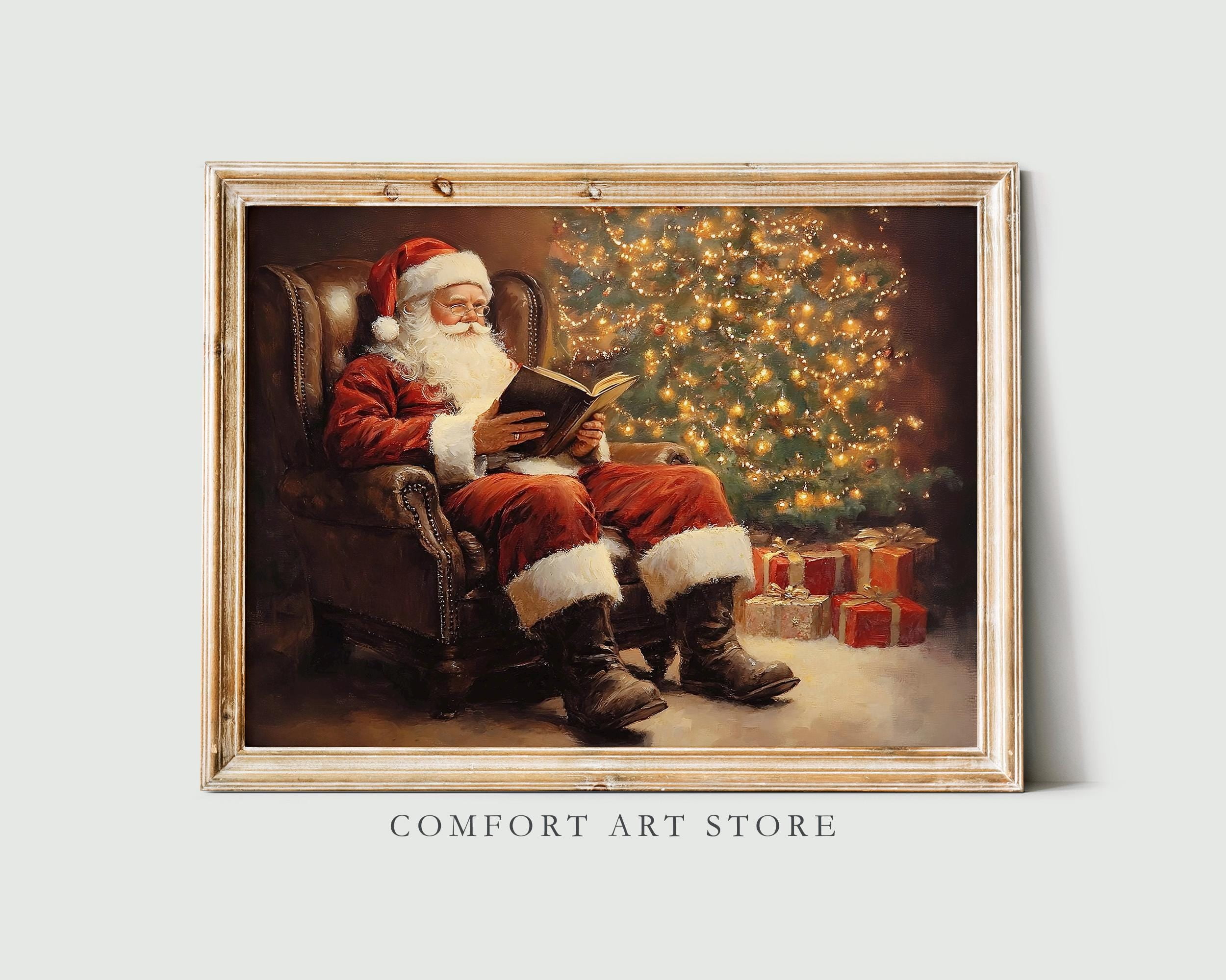 Vintage Kristmas Santa Claus Print Kristmas Wall Art Winter Kristmas ...