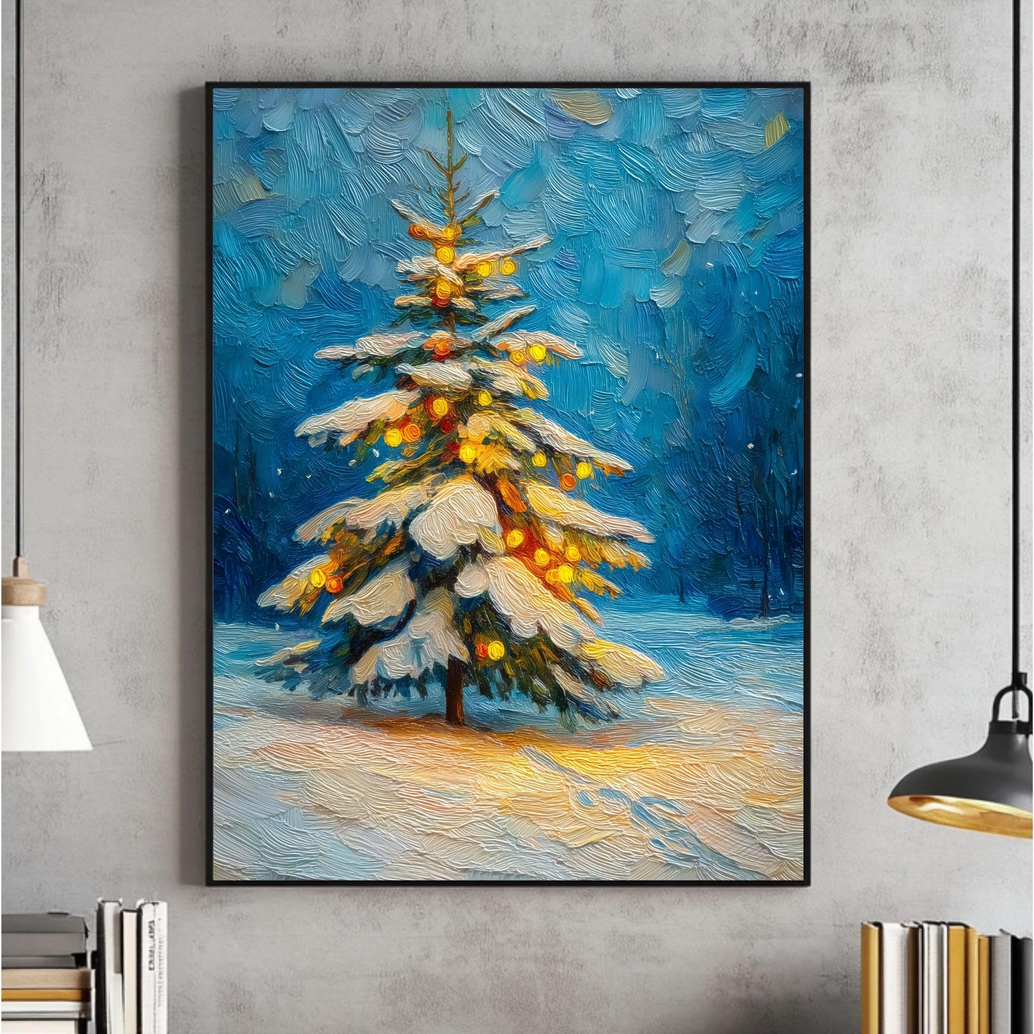 Vintage Kristmas Tree Wall Art, Kristmas Decor Print, Neutral Antique ...