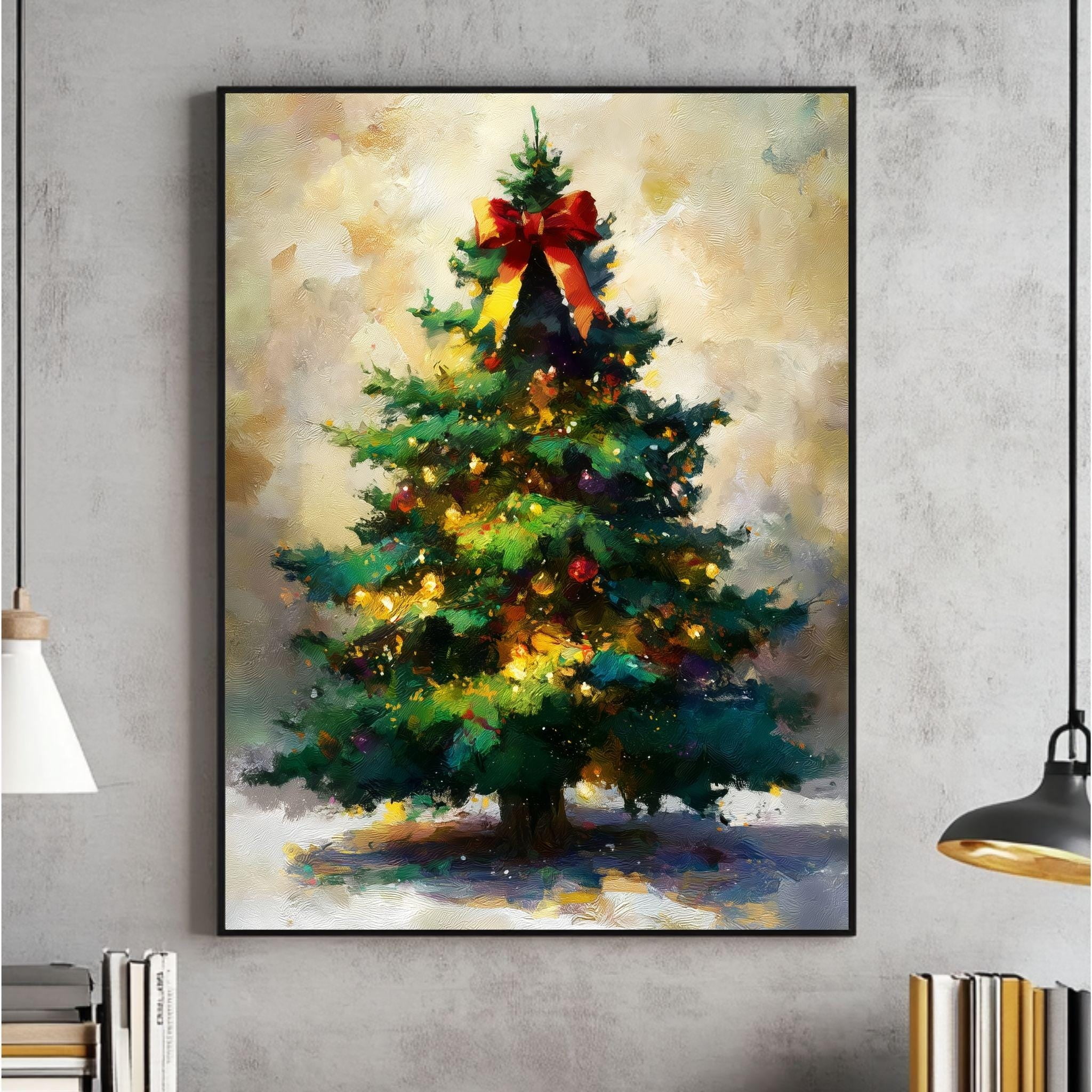 Vintage Kristmas Tree Wall Art, Print, Kristmas Decor Print, Rustic ...