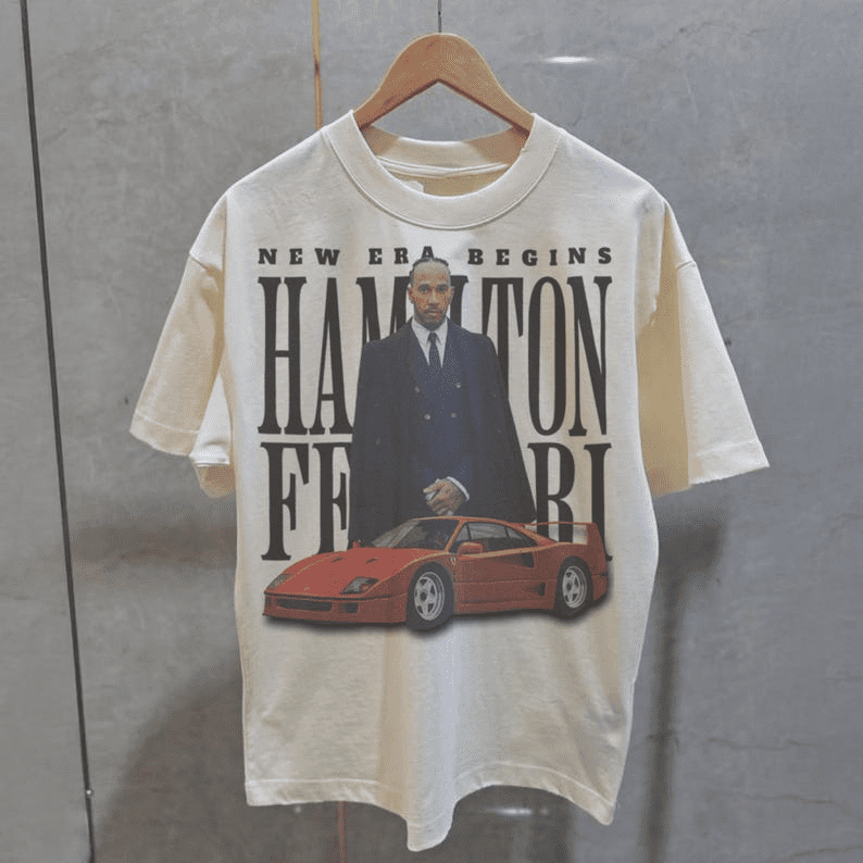 Vintage L. Hamilton Red Team T-Shirt, HAM44 Scuderia Red Formula Tee ...