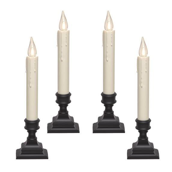 Vintage LED Battery Operated Window Candles with Timer, Bright Warm ...