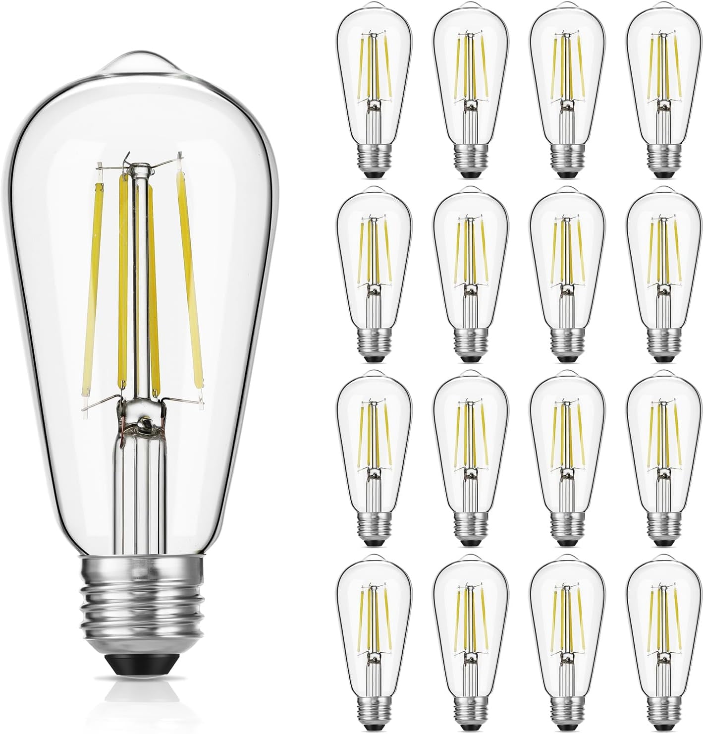 Vintage LED Edison Bulbs 6W, Equivalent 60W Incandescent, Warm White ...