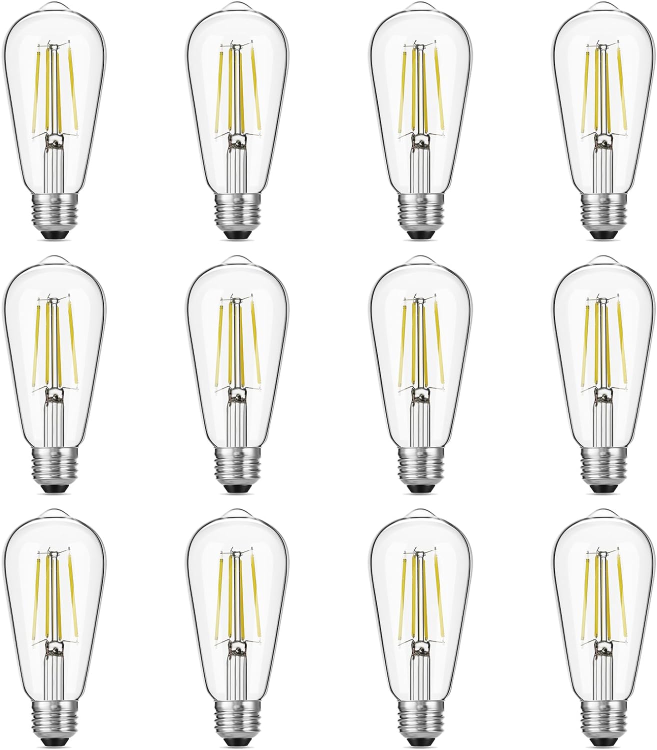 Vintage LED Edison Bulbs 6W, Equivalent 60W Incandescent, Warm White ...