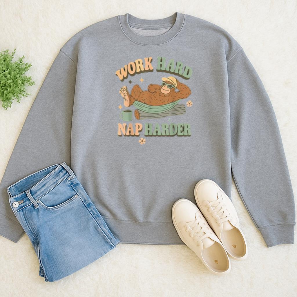 Vintage Labor Day Themed Work Hard Nap Harder Present Graphic Print ...
