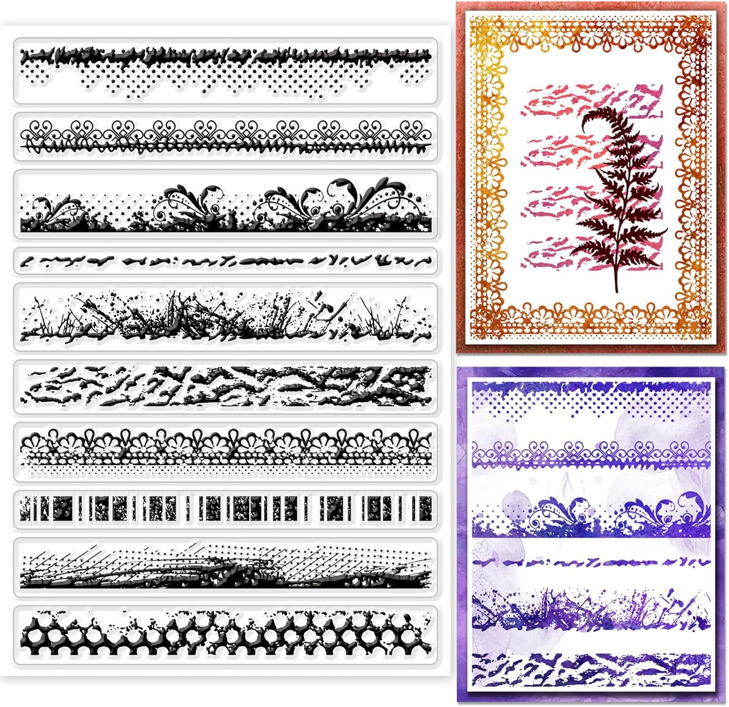 Vintage Lace Clear Stamps Decorative Rubber Stamps Silicone Stamps ...