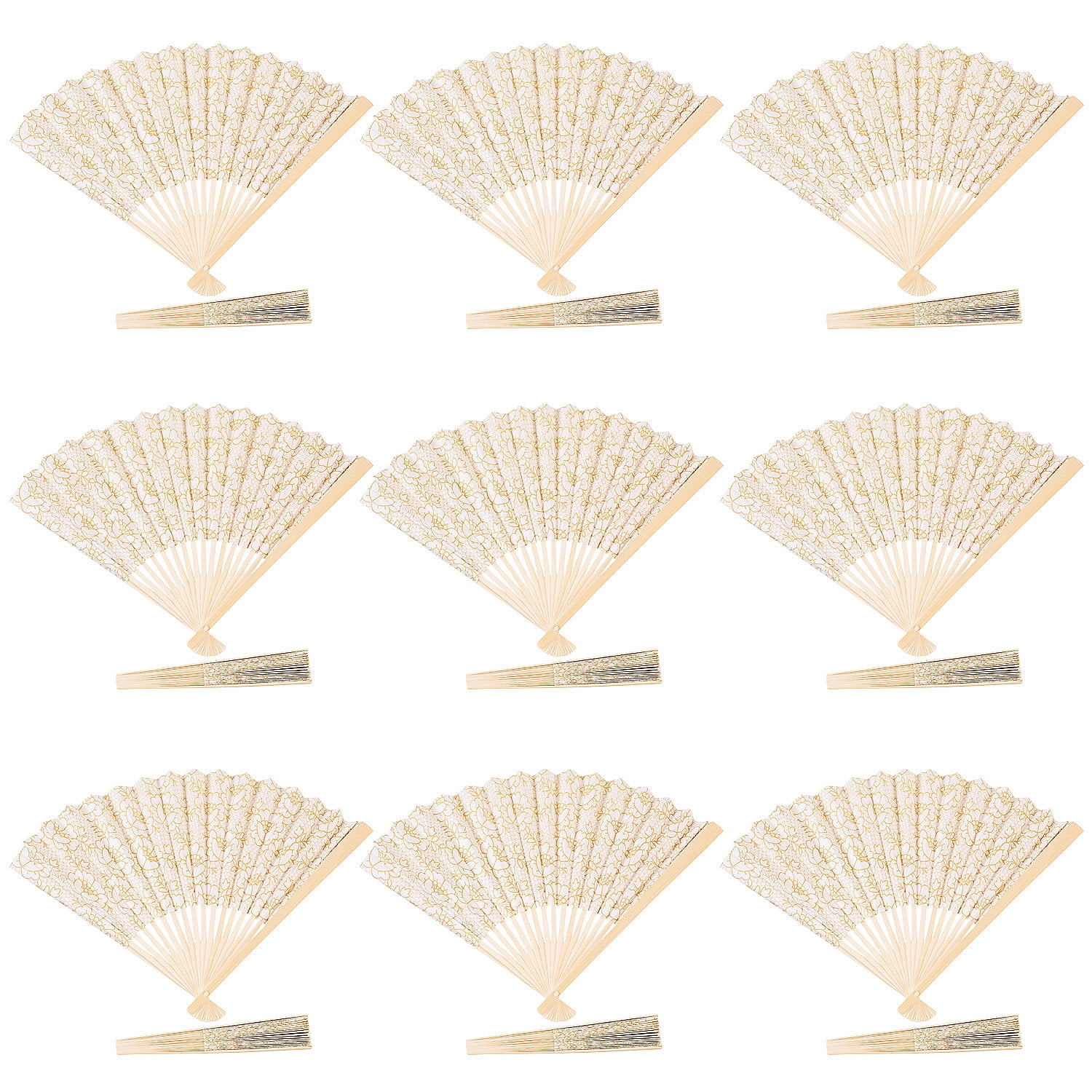 Vintage Lace Design Folding Hand Fans Bulk 144 Pc - Walmart.com