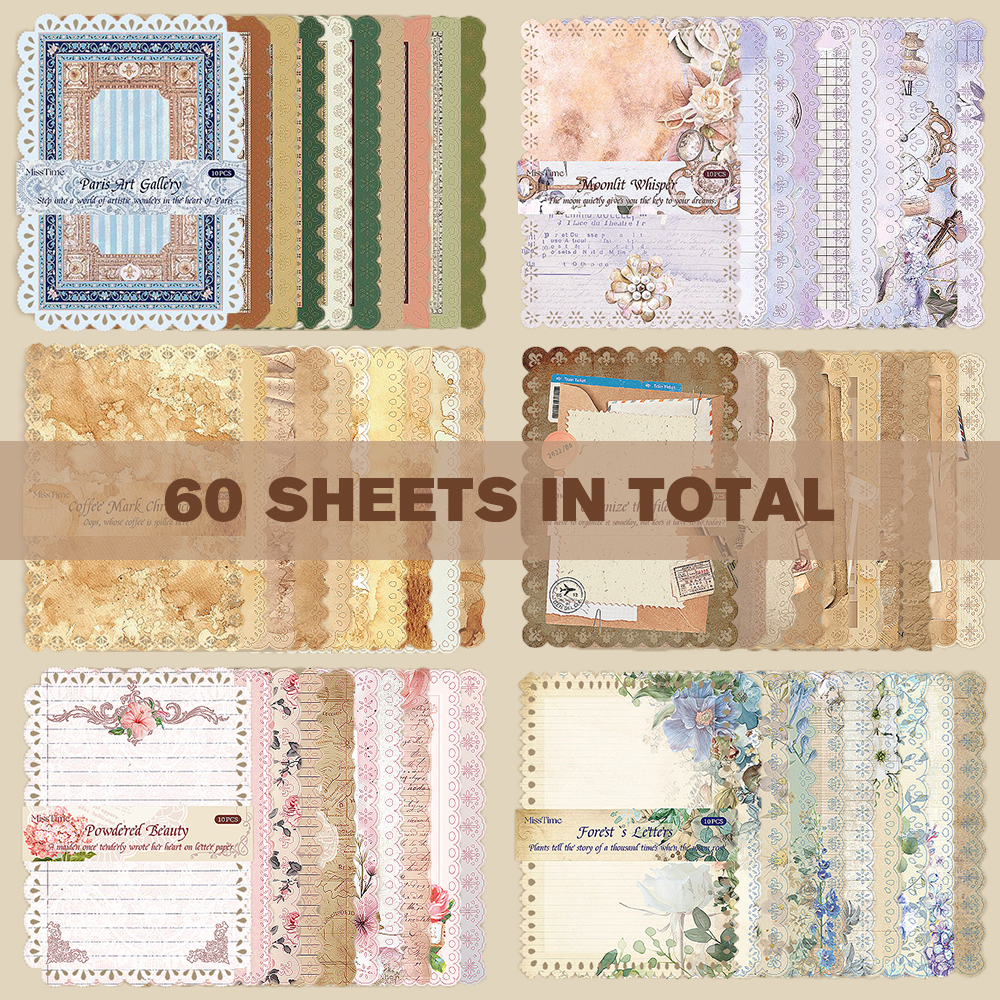 Bopika Scrapbook Stationery Paper Set for Letter Writing, Scrapbooking ...