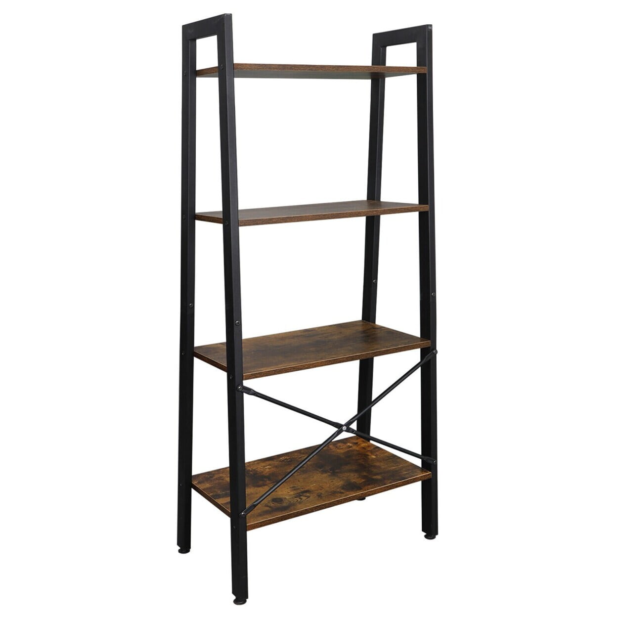 Vintage Ladder Shelf Stand for Storage, Display, Books and Plants, 4 ...