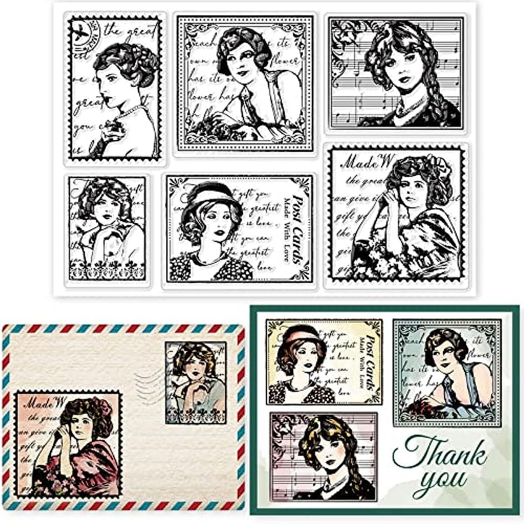 Vintage Lady Clear Stamps European Medieval Style Silicone Clear Stamp ...