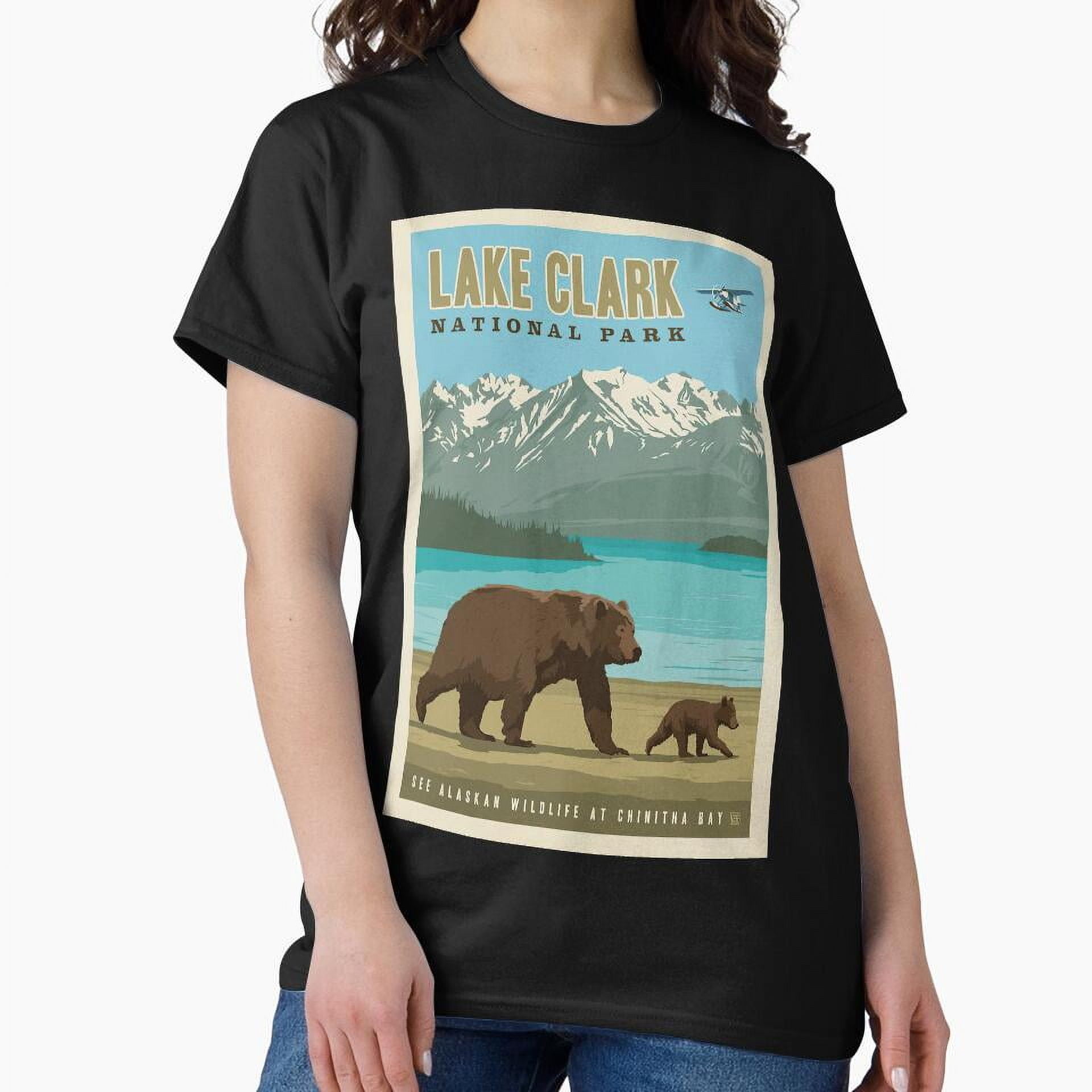 Vintage Lake Clark National Park Poster, Travel Poster Minimalist Print ...