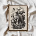 Vintage Lamb Etching Sheep Farmhouse Wall Art Sheep Print Farm House ...