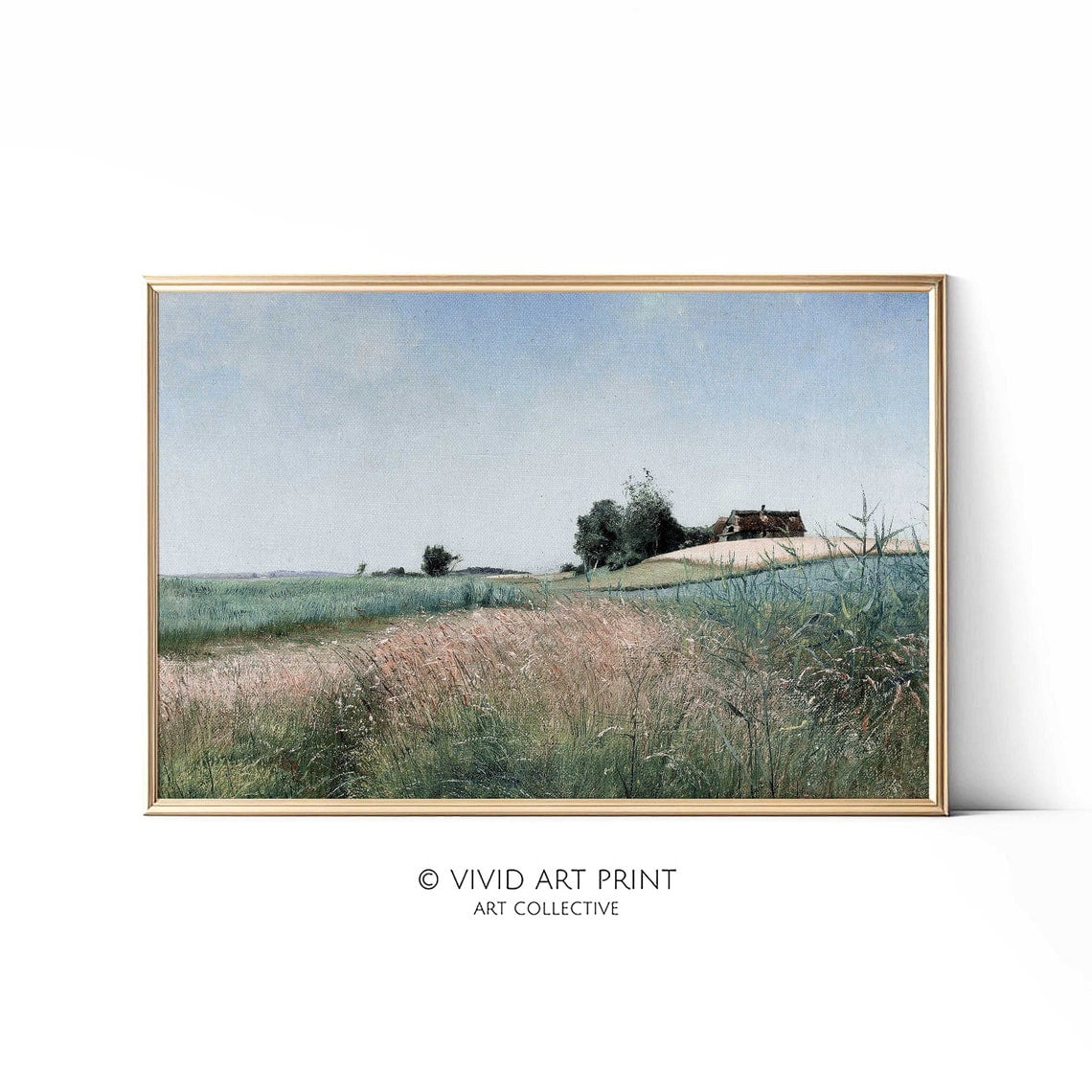 Vintage Landscape Art "Summer Landscape" Home Wall Art Decor, Vivid Art ...