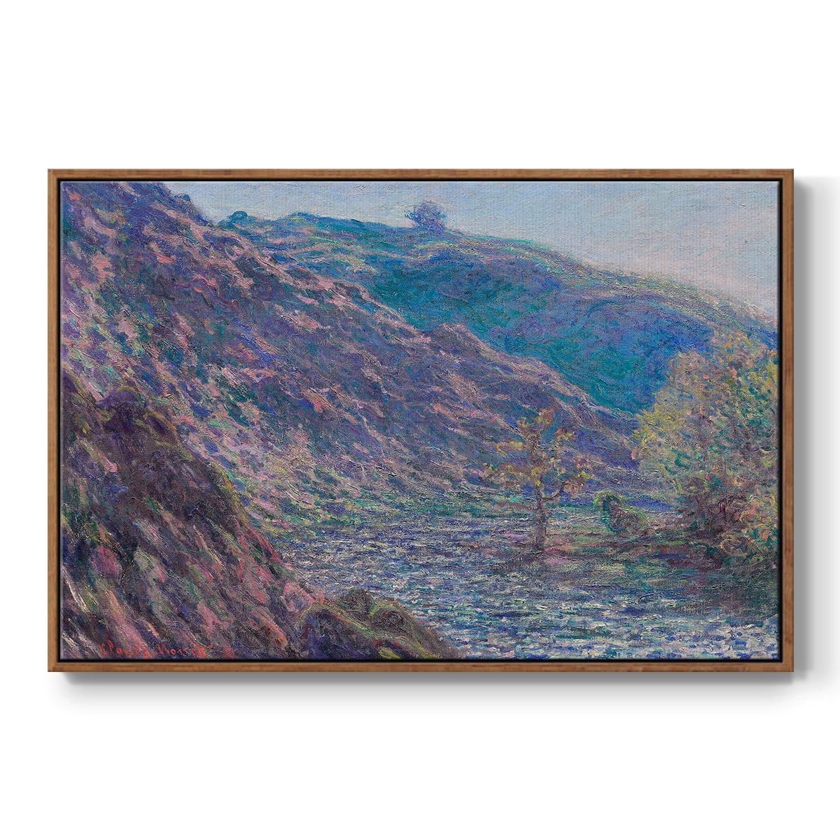 Vintage Landscape-CLIX By Wexford Home Framed in Walnut Wood Gallery Wrapped Canvas 27 in. x 41 ...