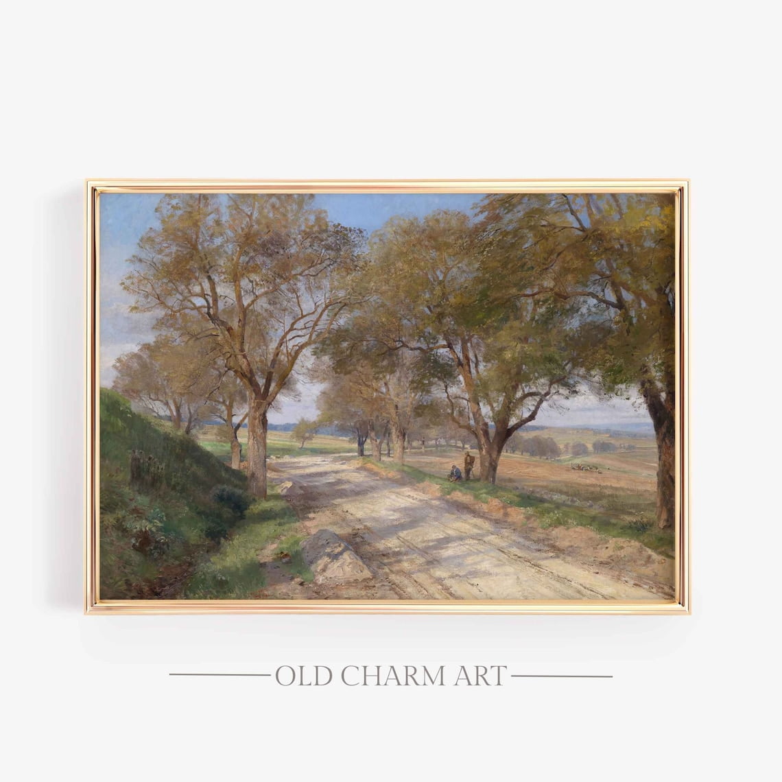 Vintage Landscape Poster, Country Road, Rustic Scenery Wall Art ...