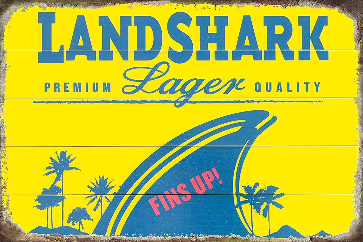 Vintage Landshark Beer Decor Tin sign Retro Metal Signs Man Cave Decor ...