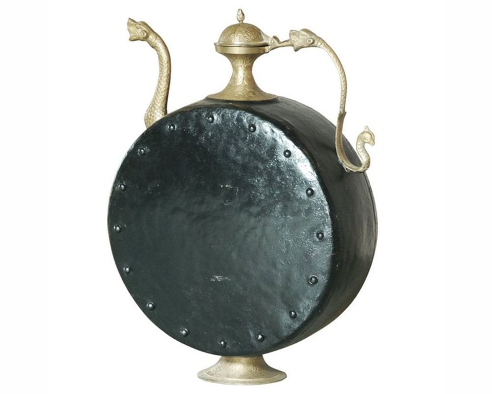 Vintage Large Metal Vessel With Spout | Iron Brass Decorative Indian ...