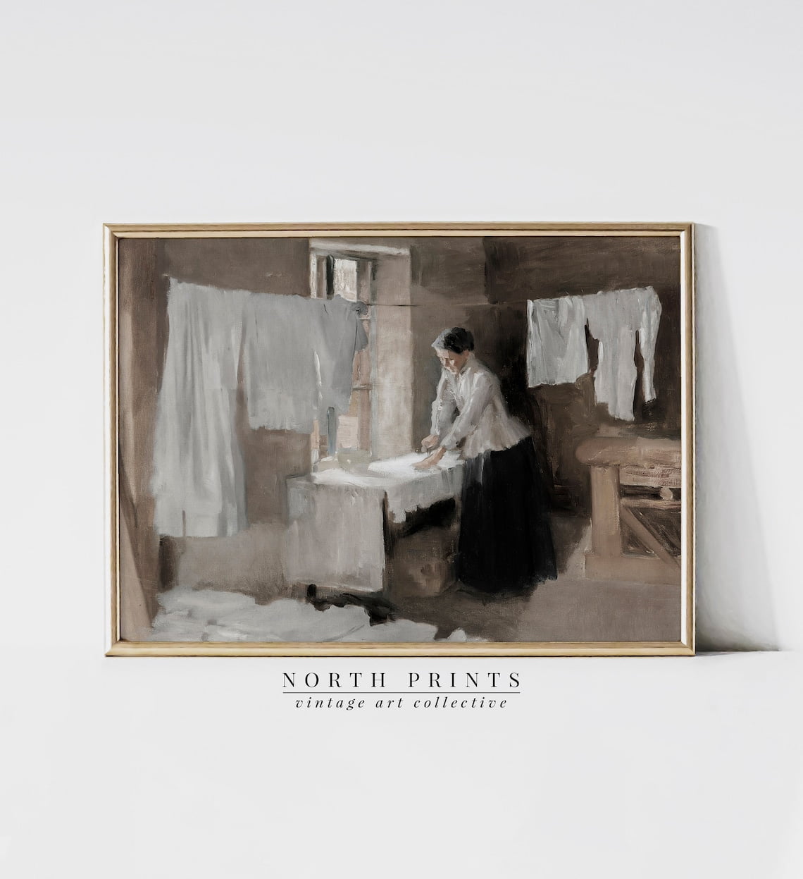 Vintage Laundress Neutral Laundry Poster, Unframed Size 24x36 - Walmart.com