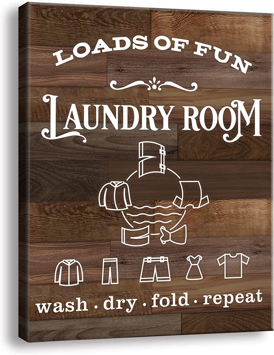 Vintage Laundry Room Sign Canvas Wall Art Rustic Laundry Rules Prints ...