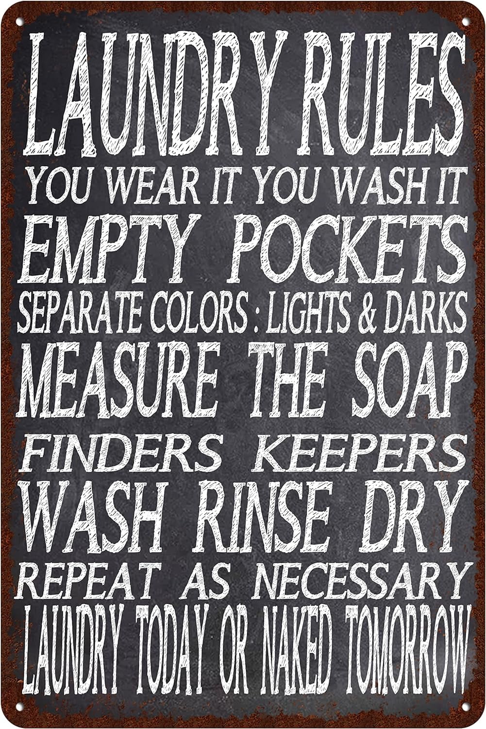 Vintage Laundry Room Signs Retro Laundry Metal Signs Wall Decor 8X12 ...