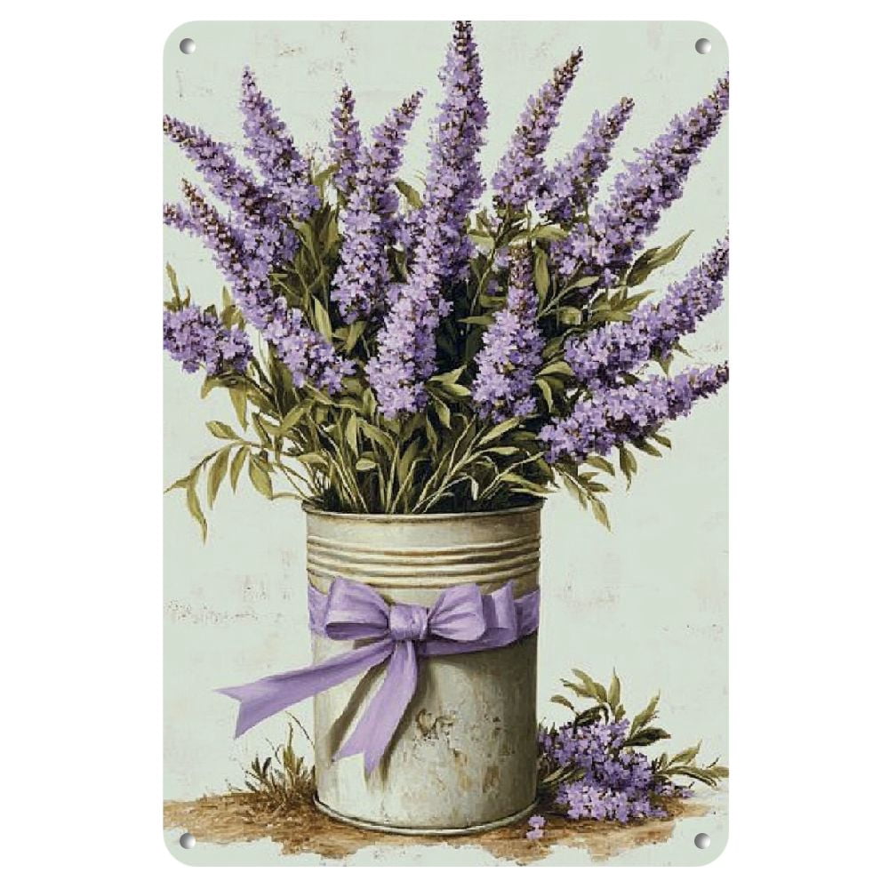 Vintage Lavender Metal Wall Art Sign - Rustic Home, Garden, Garage ...