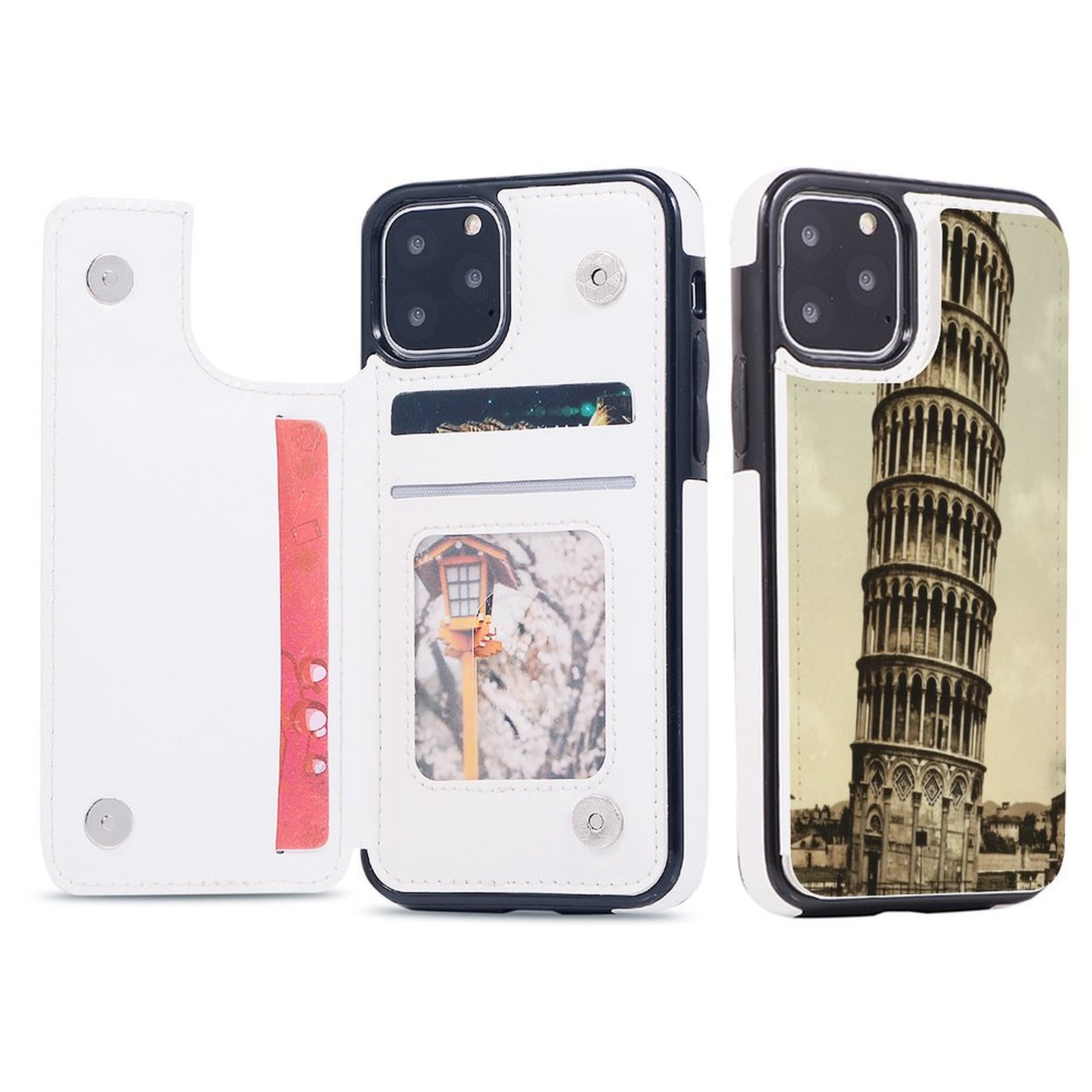 Vintage Leaning Tower of Pisa Photograph (1900) Leather Wallet Case for ...