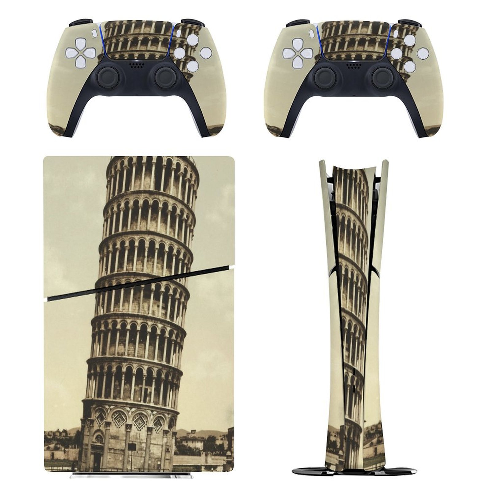 Vintage Leaning Tower of Pisa Photograph (1900) PS5/PS5 Pro/PS5 Slim ...