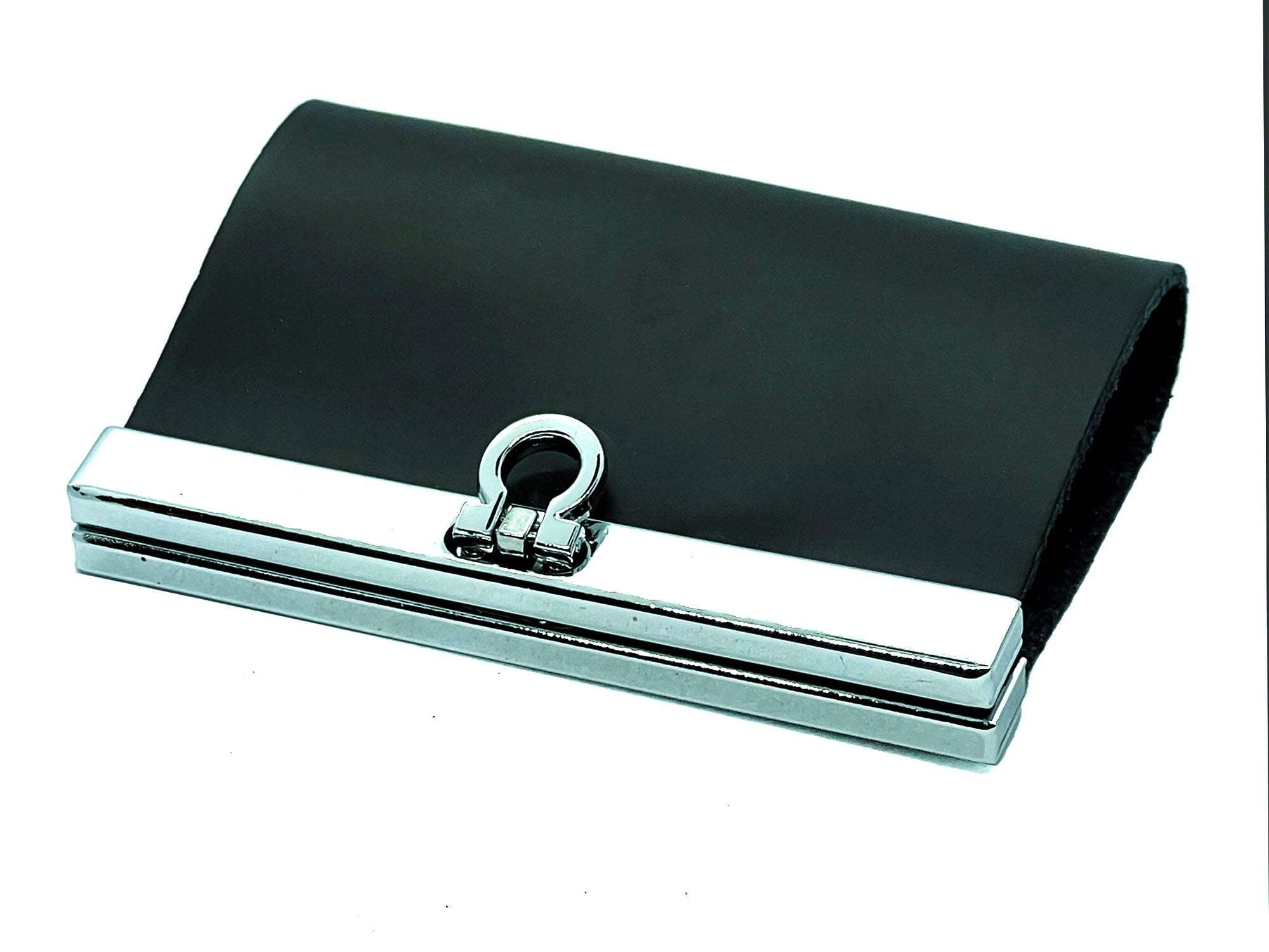 Vintage Leather Key Wallet Keychain Bill Holder Black or Brown ...