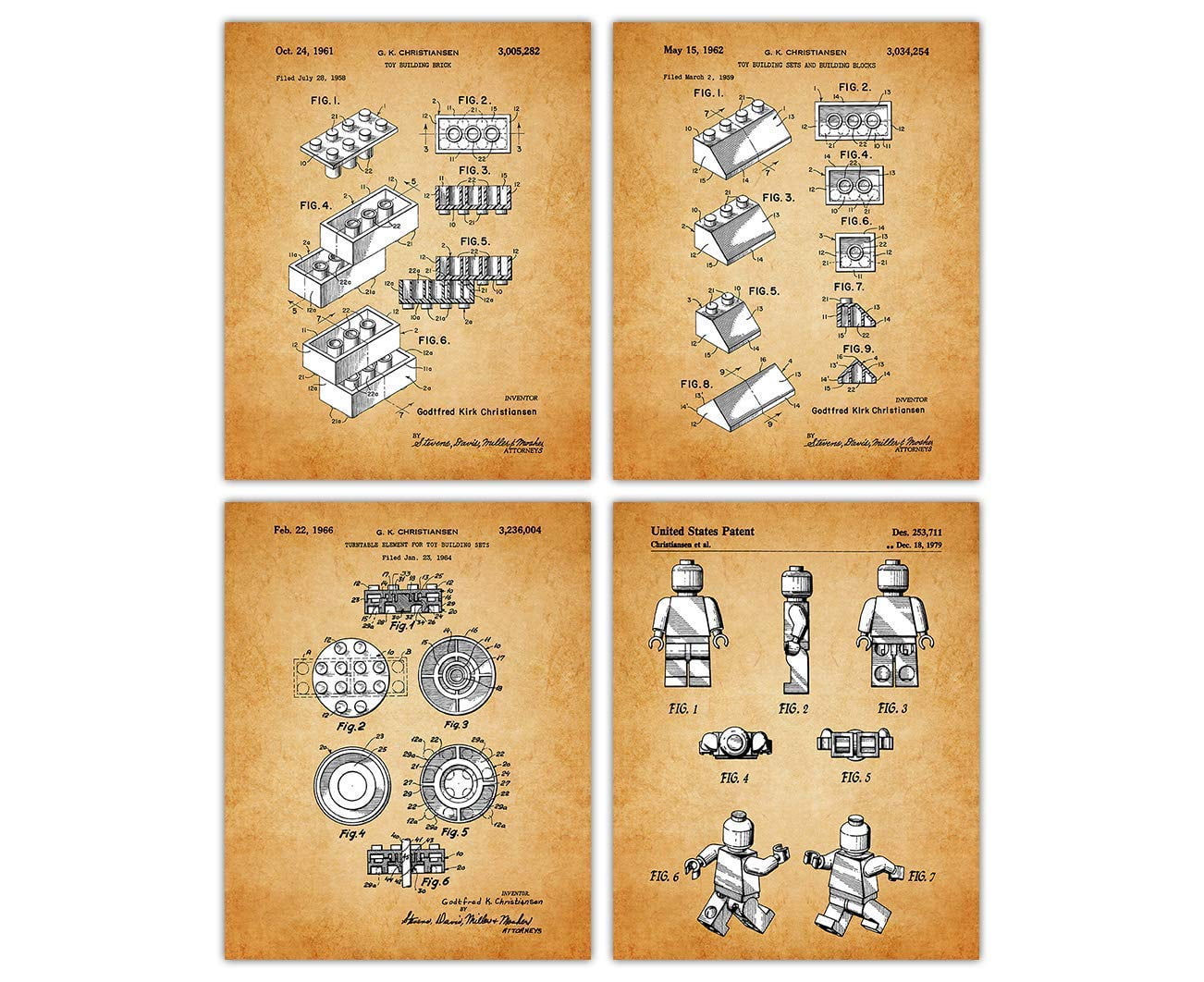 Vintage Lego Patent Print, Aesthetic Wall Posters and Unique Art Prints ...