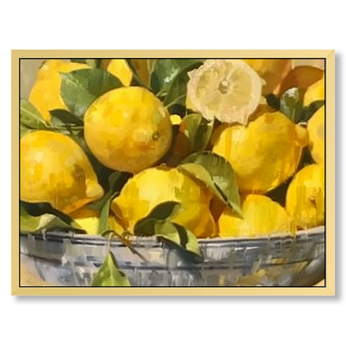 Vintage Lemon Picture Citrus Canvas Wall Art Still Life Fruit Painting ...