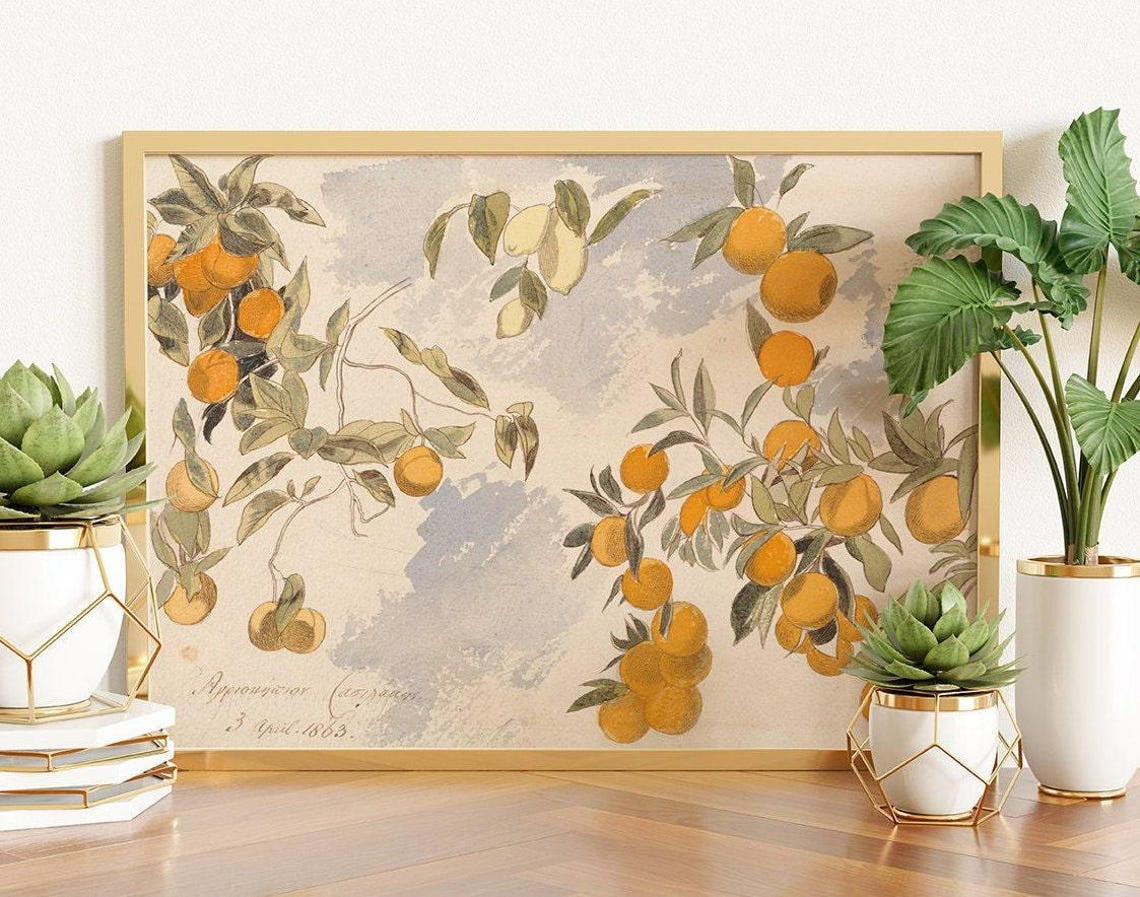 Vintage Lemon Poster, Lemons And Oranges Poster, Lemon Poster, Citrus ...