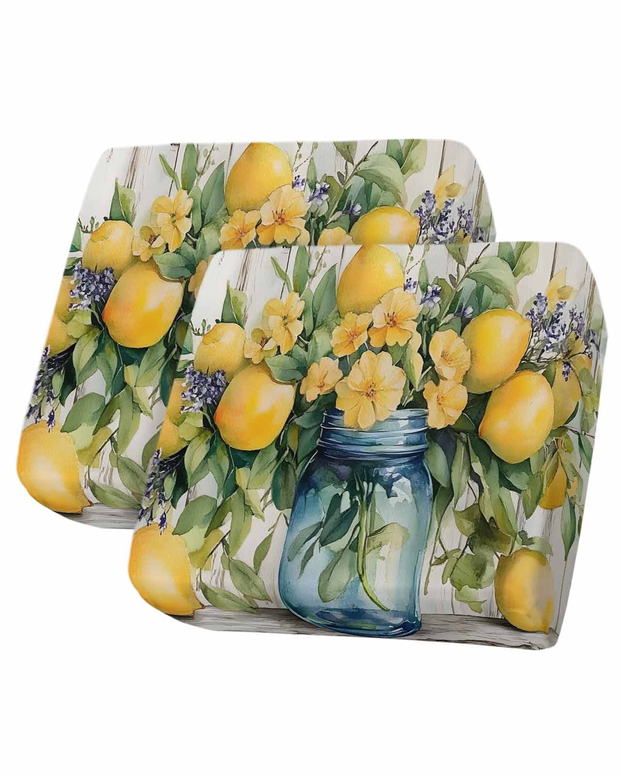 Vintage Lemon Sofa Couch Cushion Covers Washable, Removable Stretchable ...