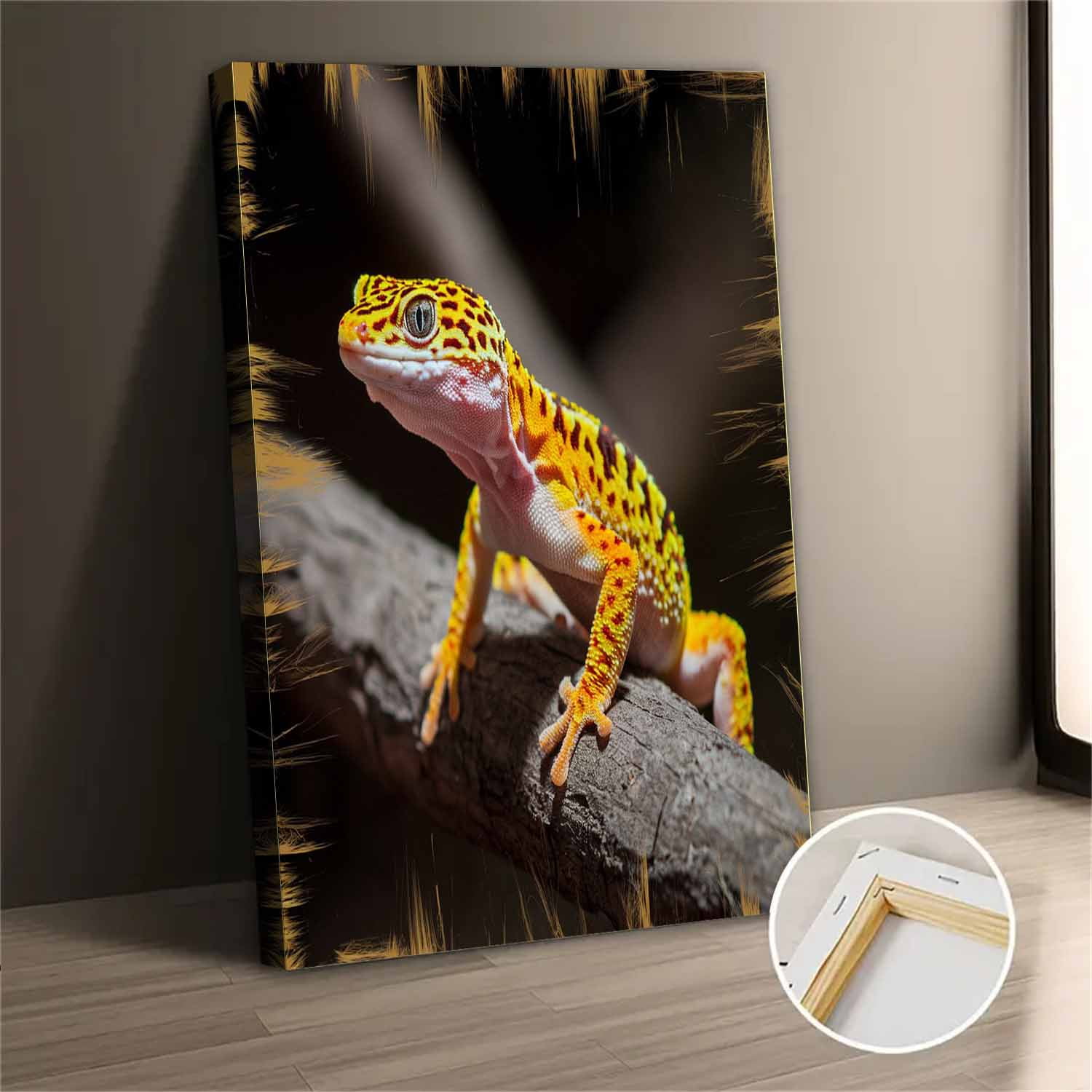 Vintage Leopard Gecko Canvas Wall Art Print For Bedroom Living Room Home Decor - Walmart.com