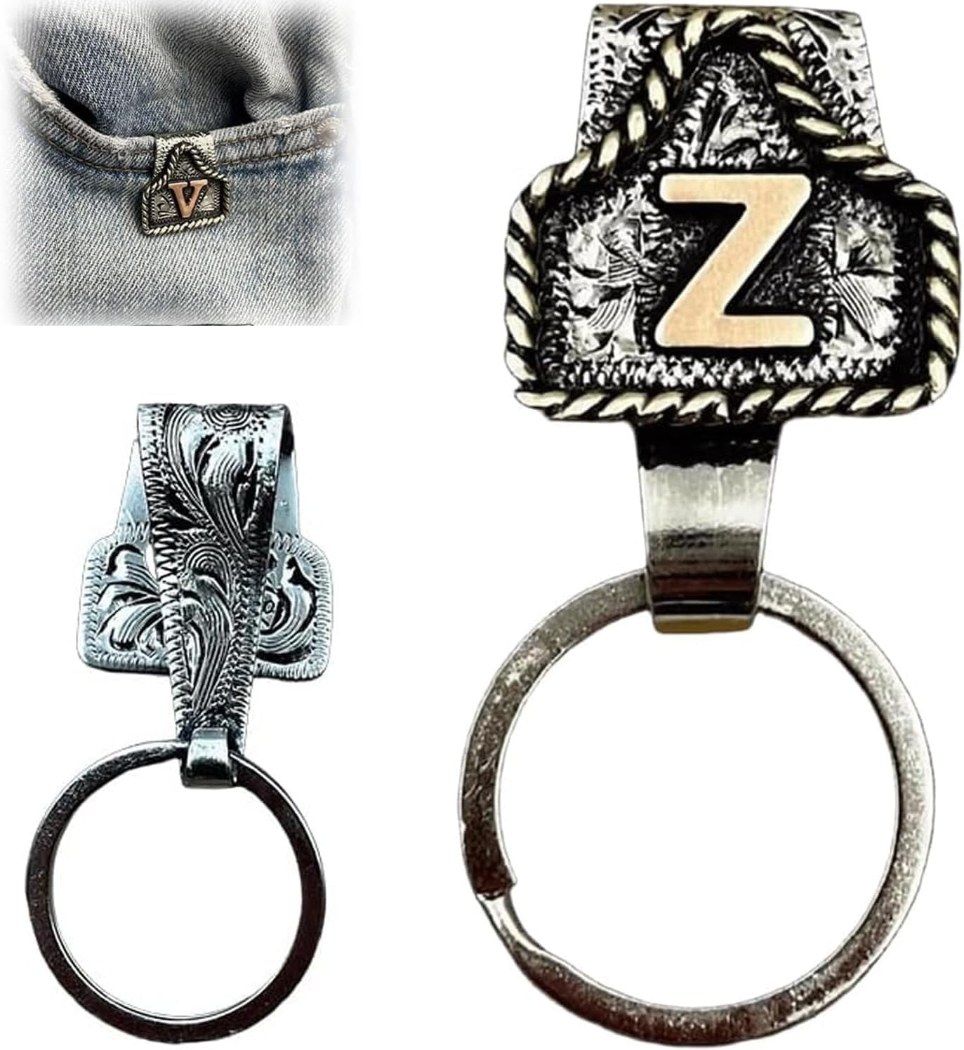 Vintage Letter Keychain, Western Cowboy Letter Keychain, Handmade Cow ...