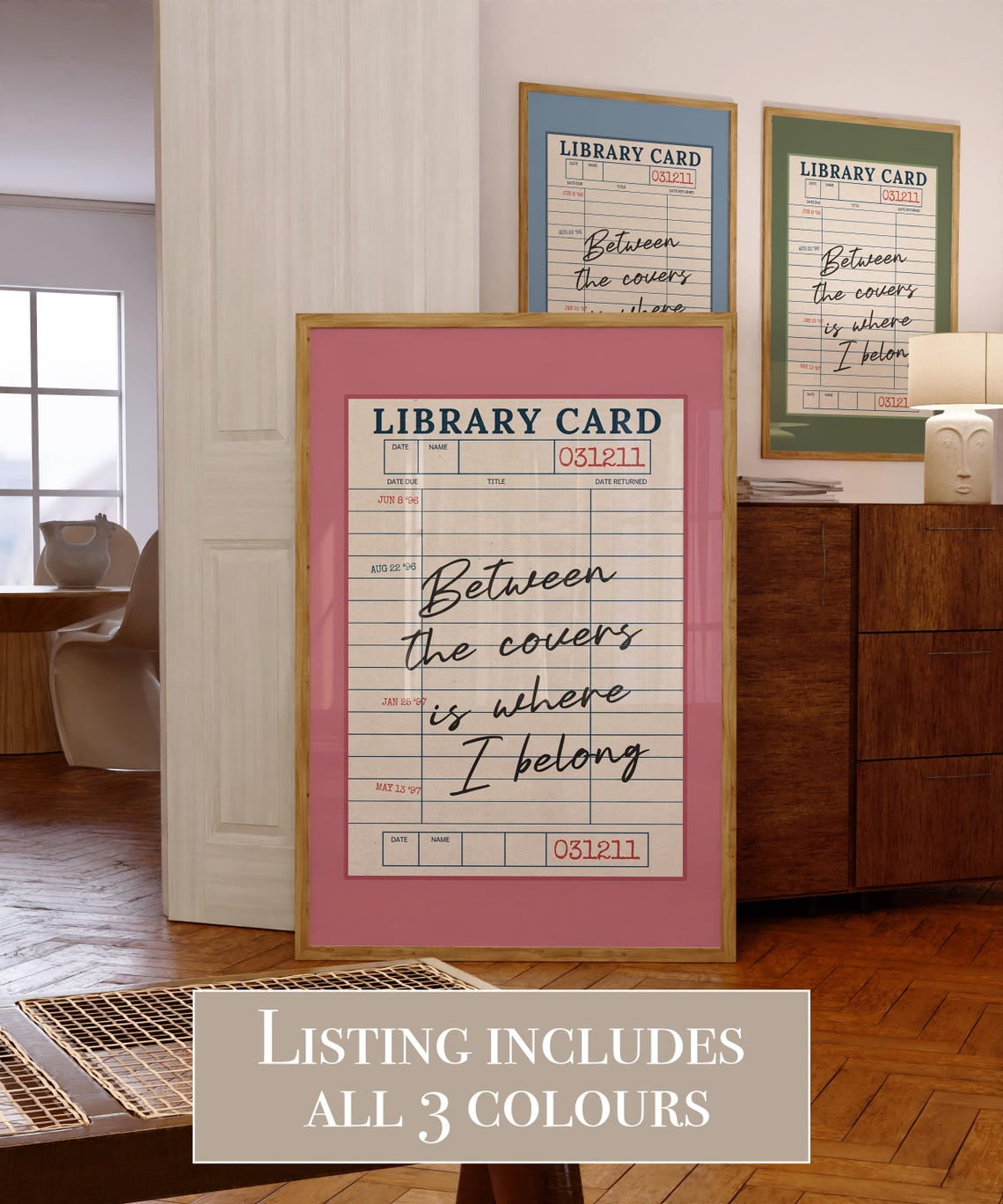 Vintage Library Card Print: Literary Quote Posters for Book Lovers ...