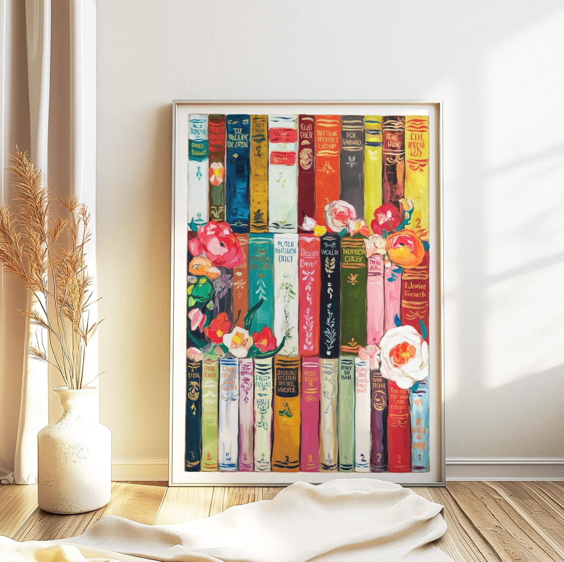 Vintage Library Poster, Book Art, Reading Poster, Book Lovers Gift ...
