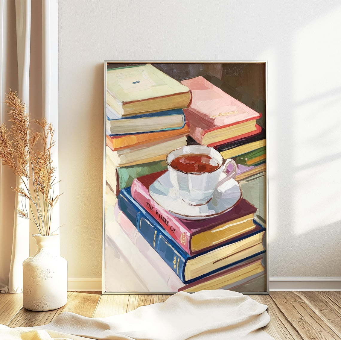 Vintage Library Poster, Book Art, Reading Poster, Book Lovers Gift ...