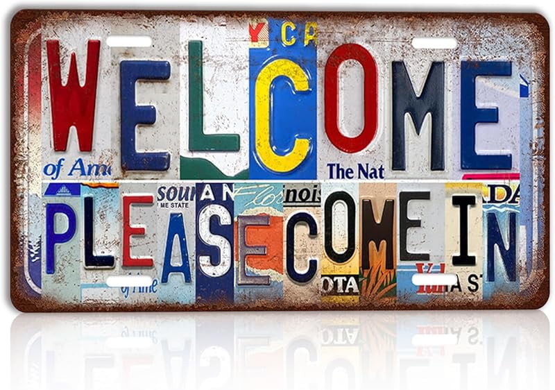 Vintage License plate Where Words Fail Music Speaks Wall Decor Metal ...