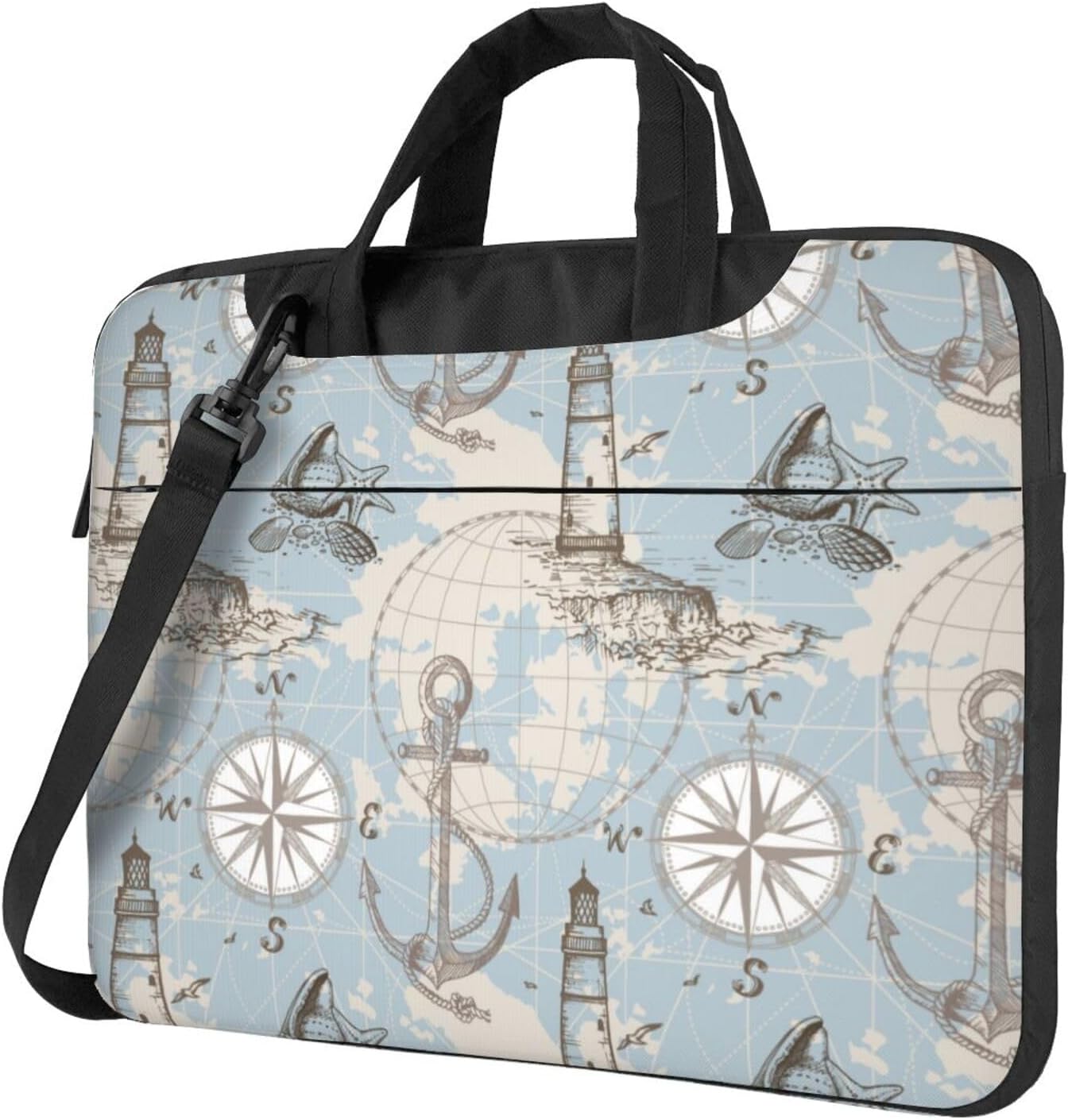 Vintage Lighthouse Anchor Cool Laptop Tote Bag For Women Men- Laptop ...