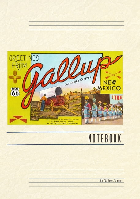 Vintage Lined Notebook Greetings from Gallup, New Mexico, (Paperback ...