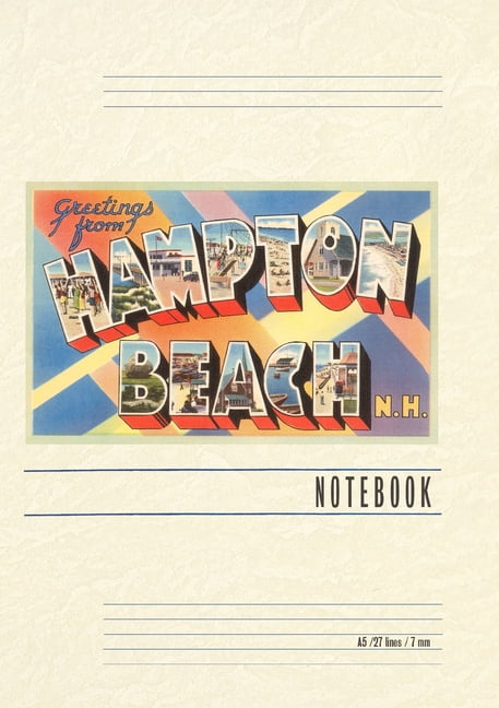 Vintage Lined Notebook Greetings from Hampton Beach, (Paperback ...