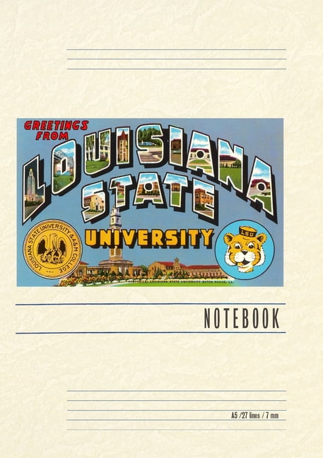 Vintage Lined Notebook Greetings from Louisiana State University ...