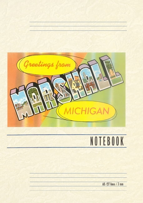 Vintage Lined Notebook Greetings from Marshall, (Paperback) - Walmart.com