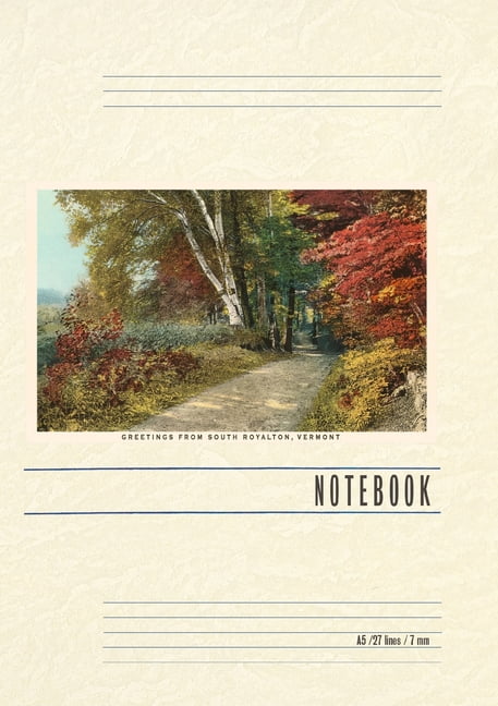 Vintage Lined Notebook Greetings from South Royalton, Fall Colors ...