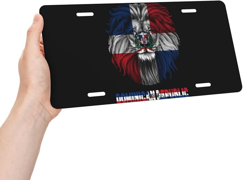 Vintage Lion Head Panama Flag License Plate Cover Car Truck Front ...
