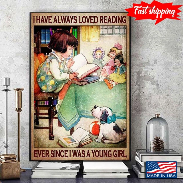 Vintage Little Girl Reading Book To Dolls And Puppy I Have Always Loved ...