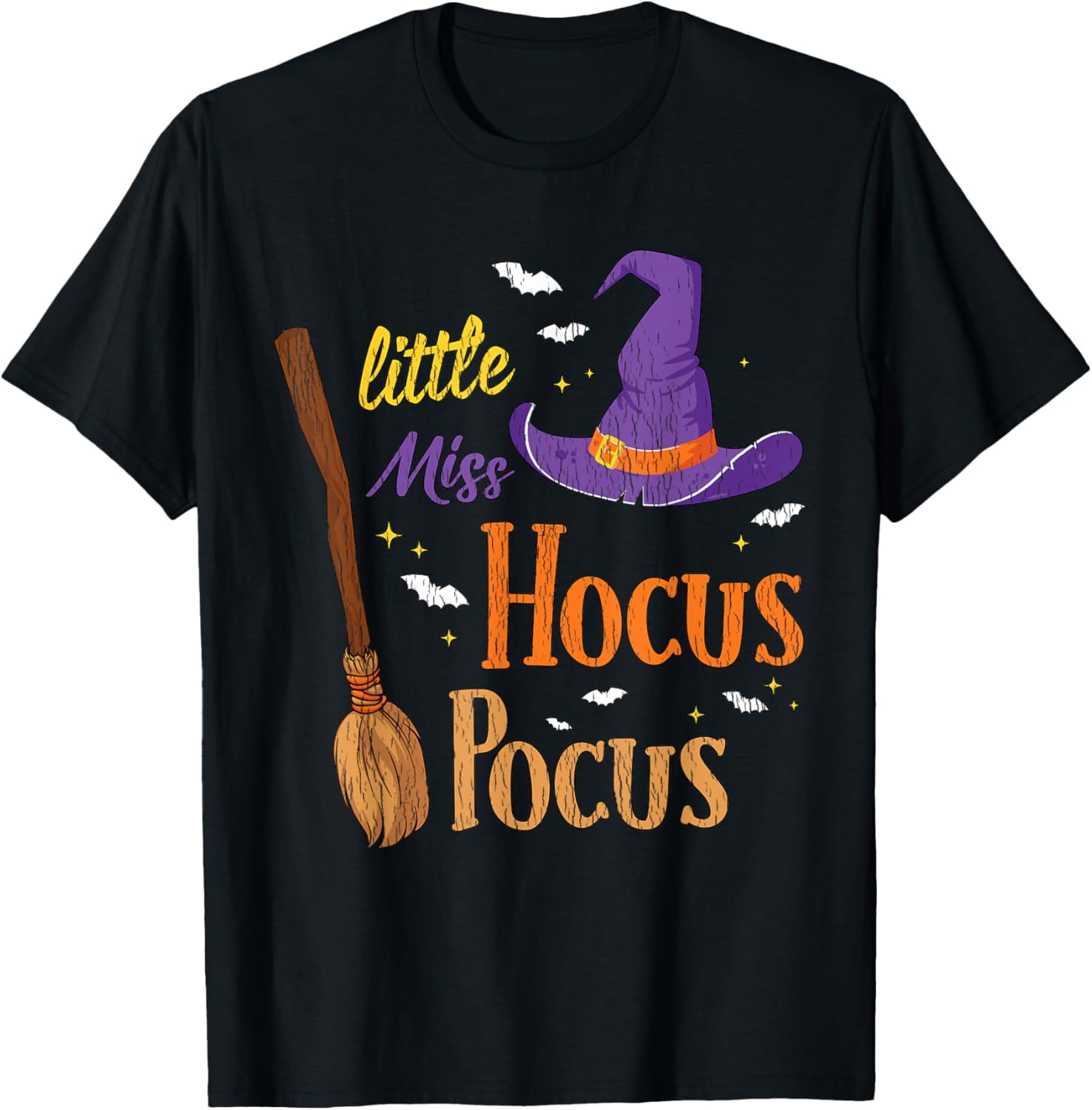 Vintage Little Miss Hocus Pocus Halloween witches Costume T-Shirt ...